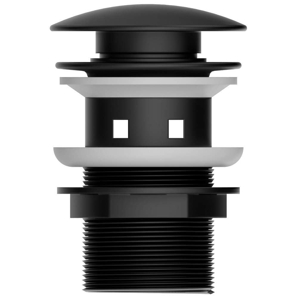 Duten bonde clapet clic-clac avec trop plein, noir mat | Neilur